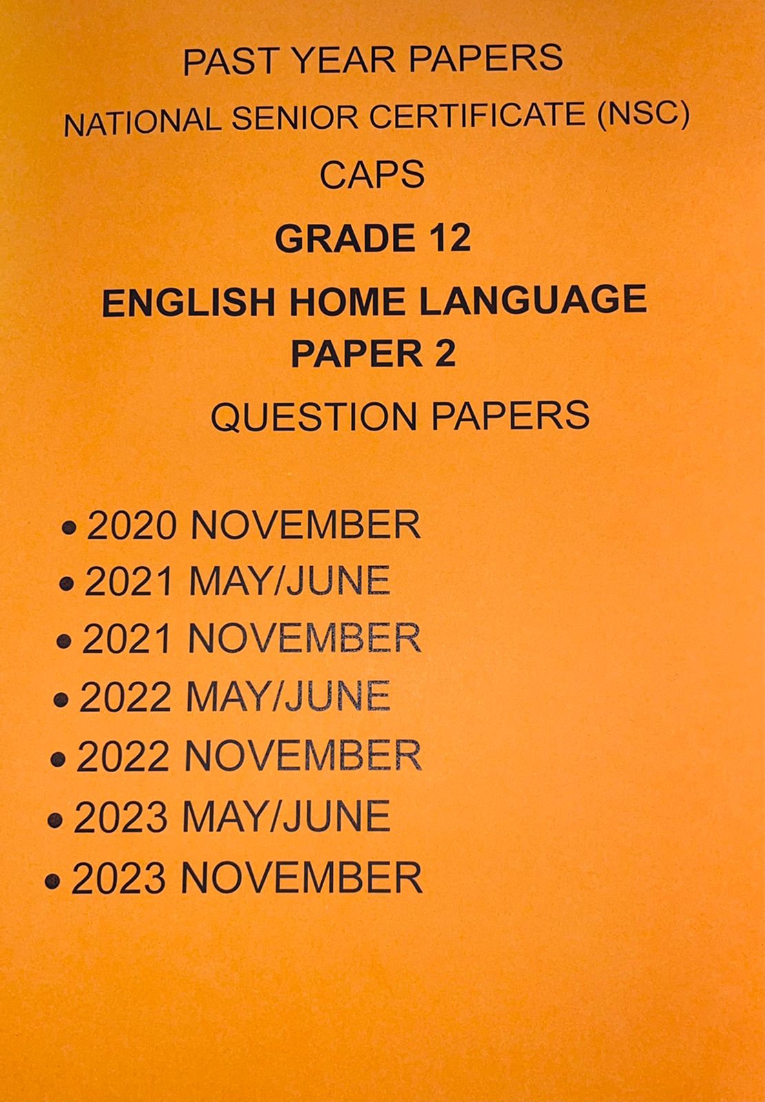 Grade 12 English Home Language Paper 2 Exam Papers and Marking Guideli