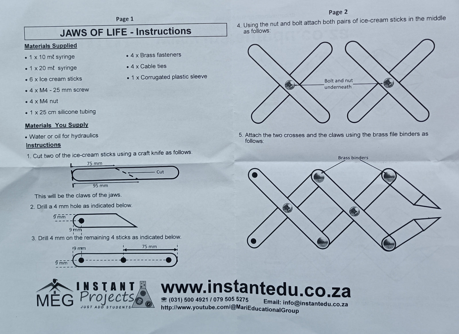 Jaws of Life Project Kit