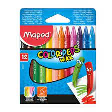 Maped Triangular Wax Crayons 12's